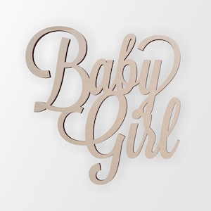 Baby Girl Wood Sign: Unfinished Nursery Wall Decor - Etsy