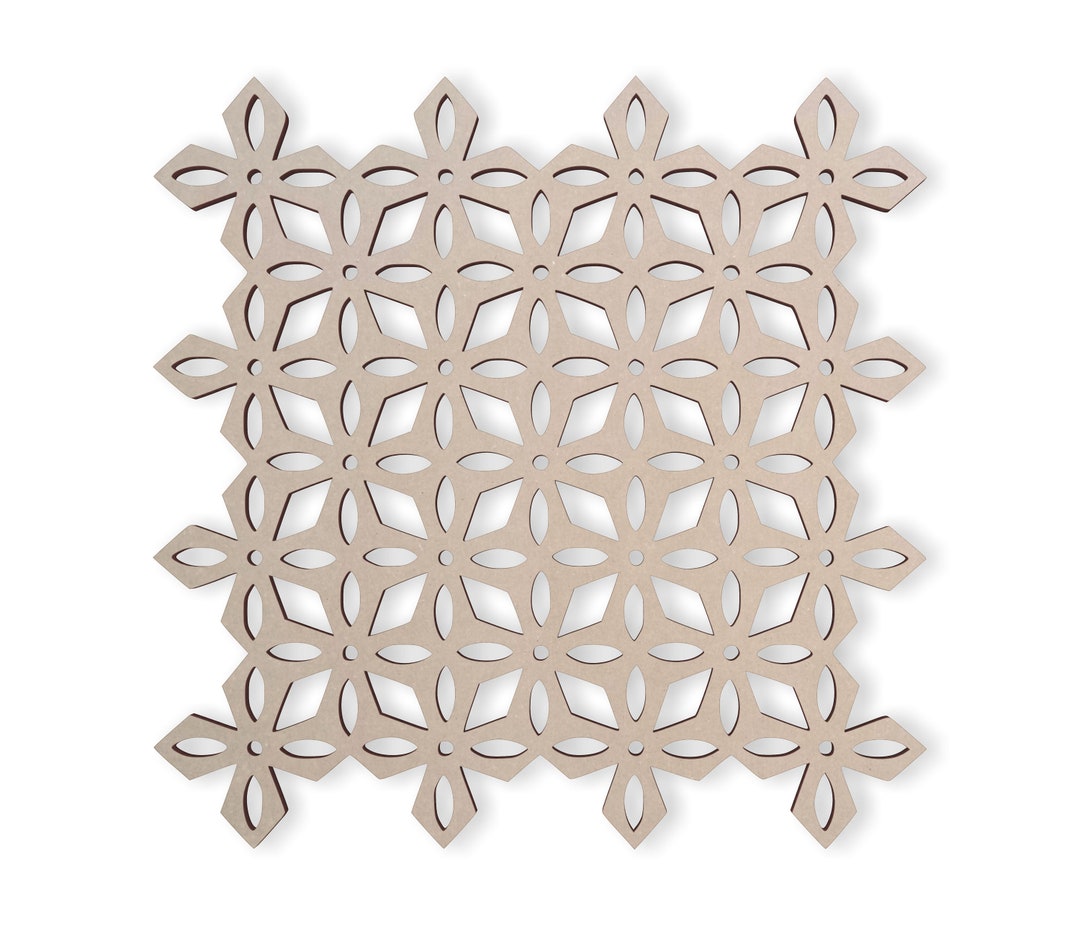 Geometric Mandala Wood Lattice Panel: Wall Art Trellis - Etsy