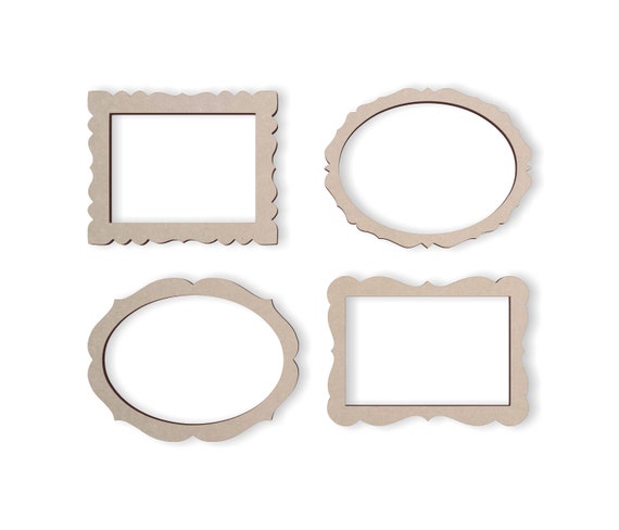 Wooden Rectangle Frame Set 4 Frames Cutout Home Decor - Etsy