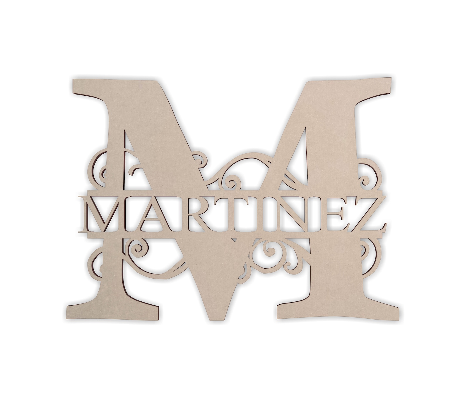 Personalized Wooden Last Name Sign Monogram Door Hanger - Etsy