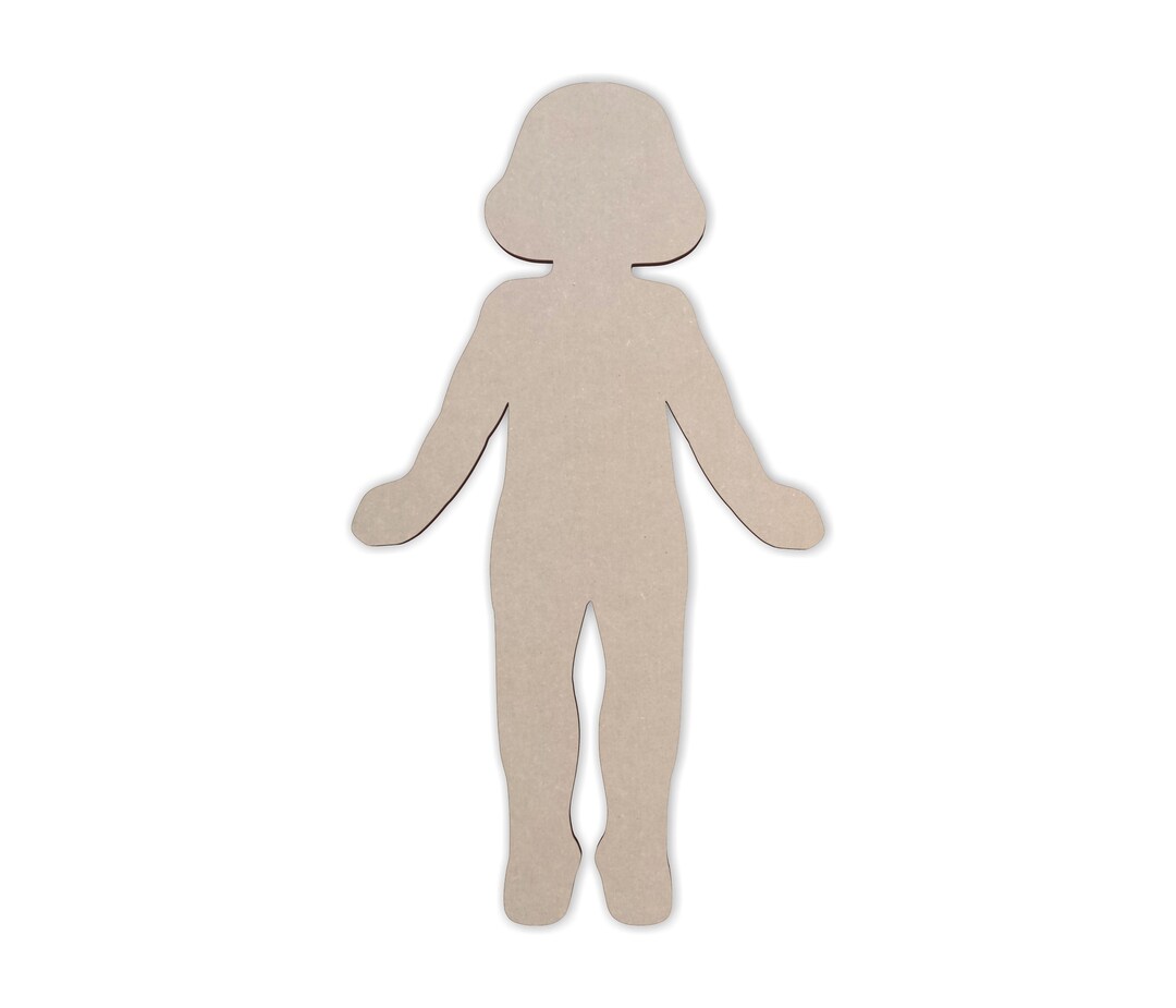Wooden Shape Little Girl Silhouette Wooden Girl Cutout Child Wall Art ...