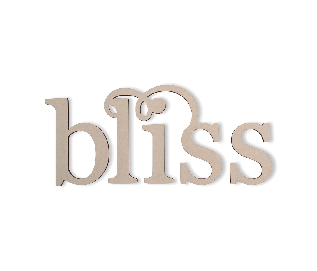 Bliss Wall Decor Word - Cutout, Home Decor, Unfinished and Available in ...