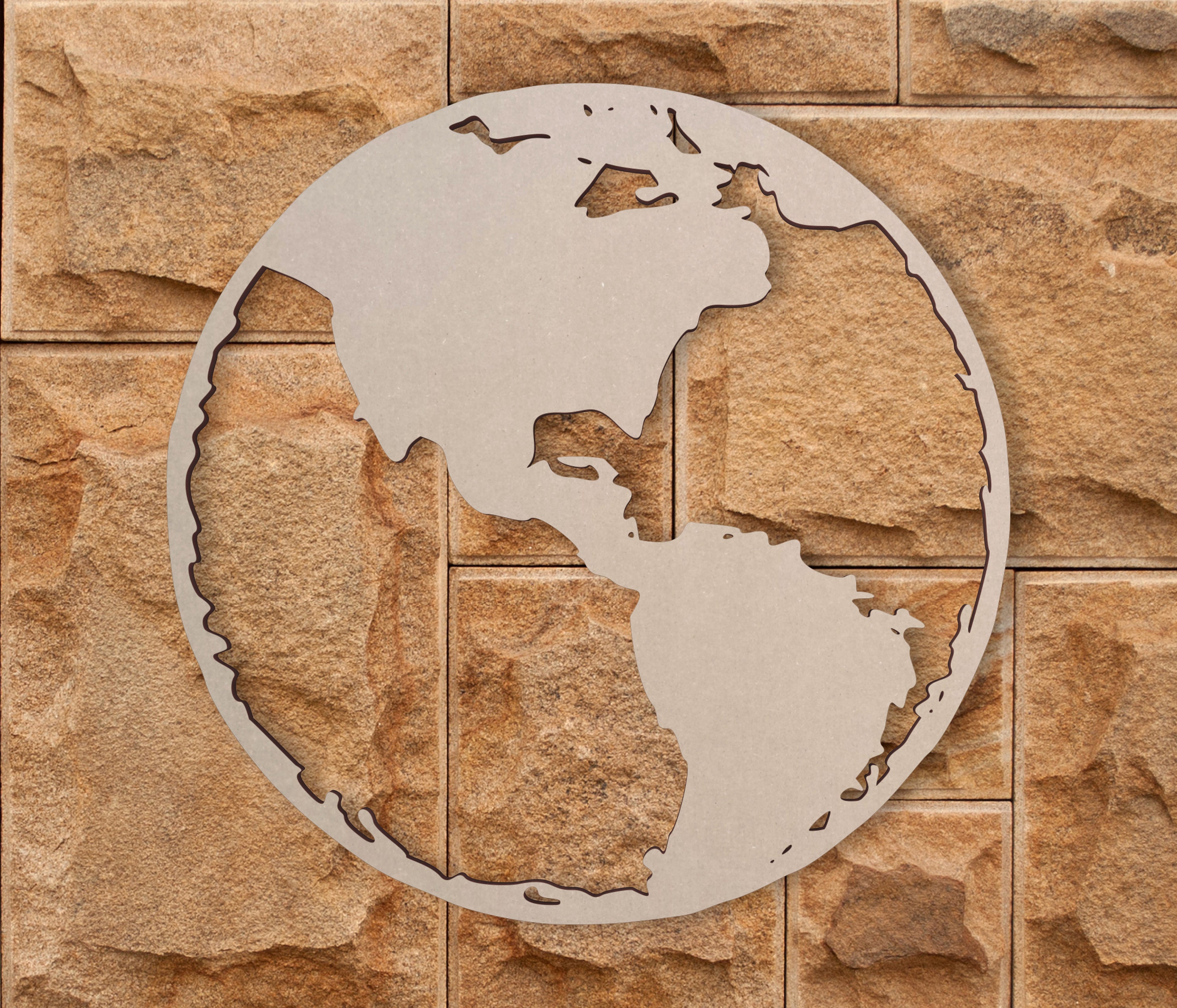 Wooden Shape Globe Wooden Cutout Wall Art Home Decor Wall - Etsy