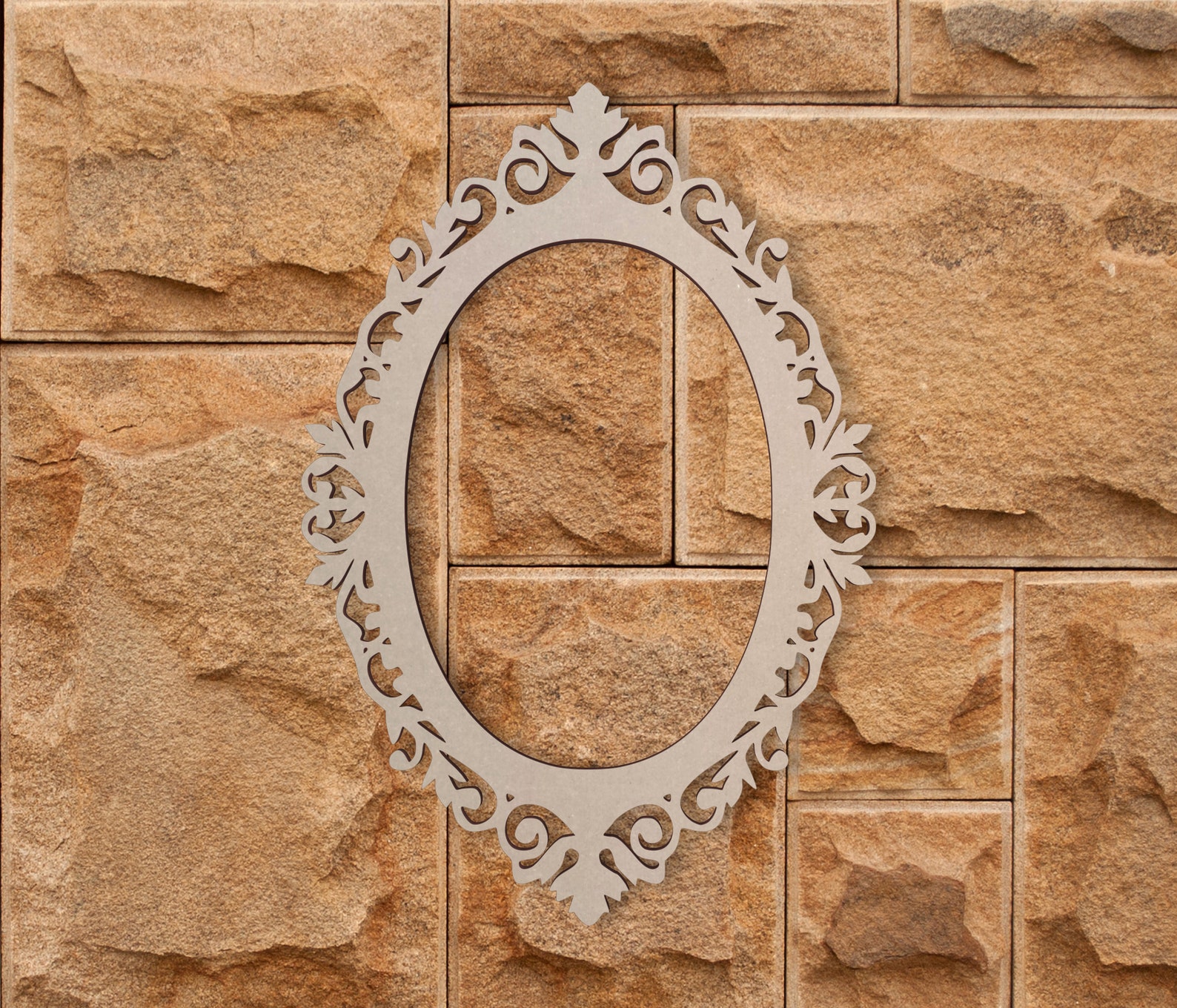 Wooden Oval Frame Cutout Decorative Frame Home Decor - Etsy