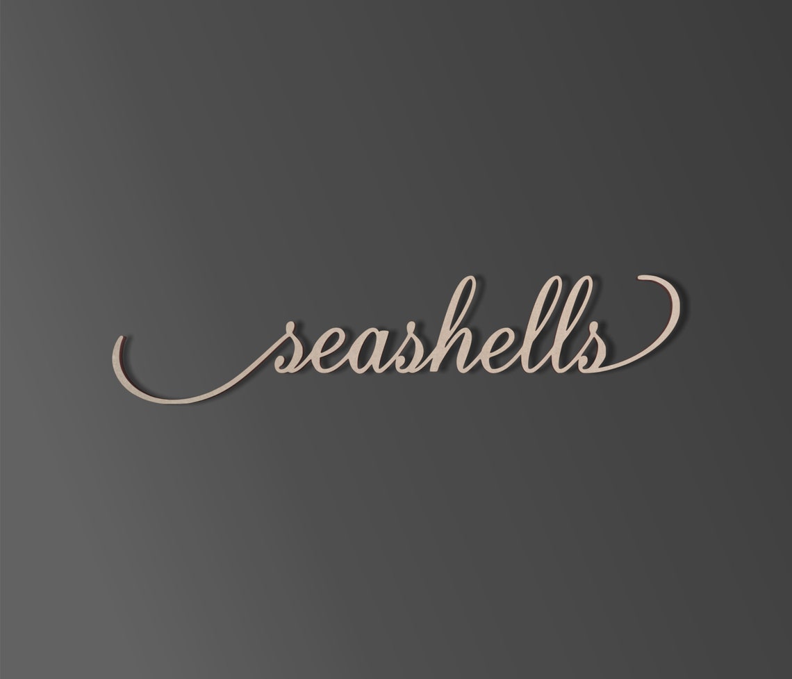 Wall Decor Word Cutout seashells Cutout Home - Etsy