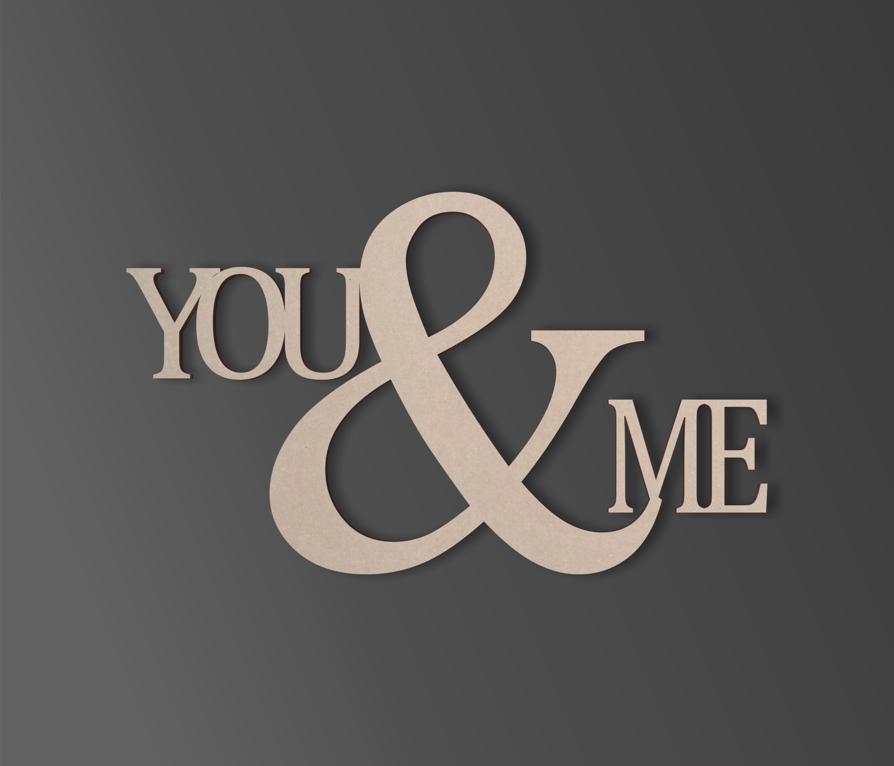 Wooden Sign you and Me Cutout Word Art Wall - Etsy