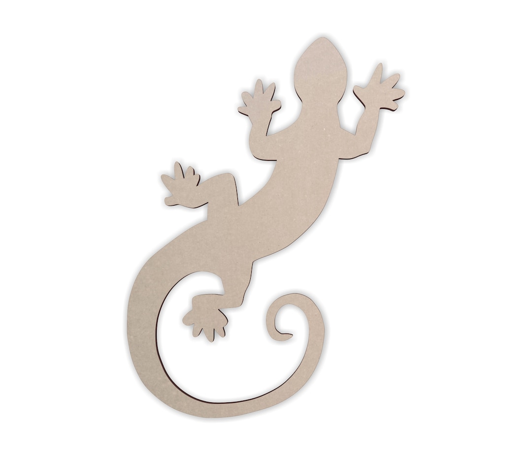 Wooden Shape Gecko - Gecko Wooden Cutout, Wall Art, Home Decor, Wall ...