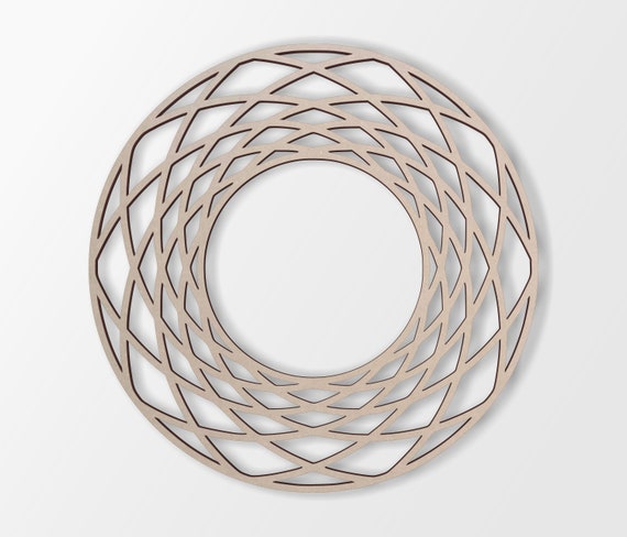 Wooden Shape Abstract Circle Frame Wooden Cutout Wall Art - Etsy