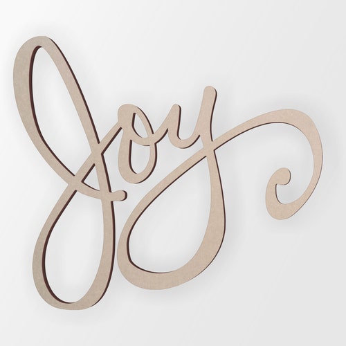 Word Cutout joy Cutout Home Decor Unfinished - Etsy