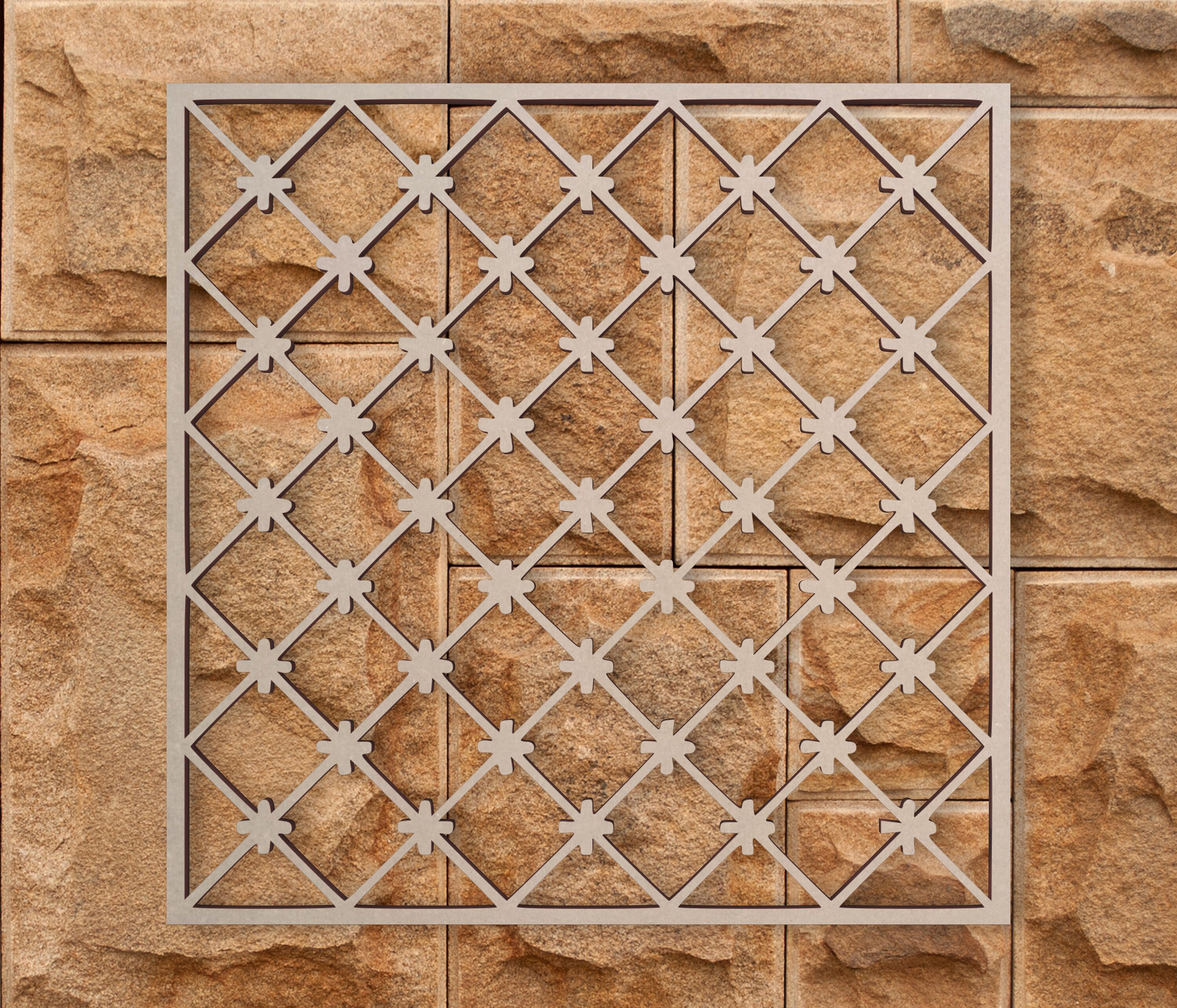Wood Criss Cross Knot Fretwork Panel Mandala Wall Art for - Etsy