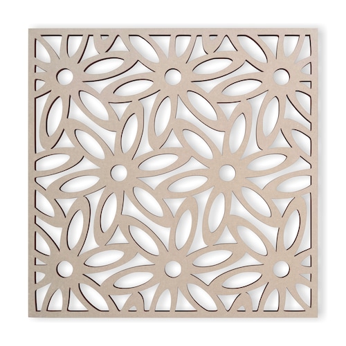 Wood Flower Panel Lattice Mandala Wall Art for Home Decor - Etsy