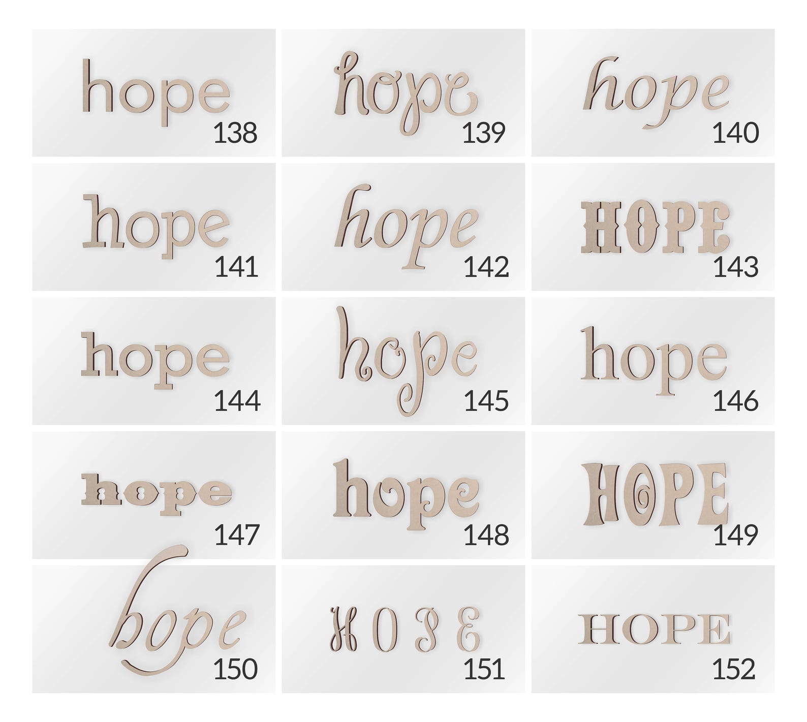 Wooden Connected Word Hope - Etsy