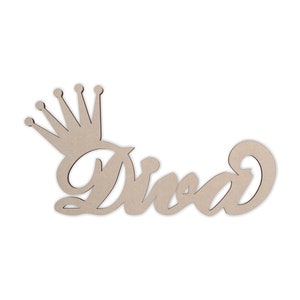 DIVA Wall Art Wooden - Cutout, Home Decor, Unfinished and Available in ...