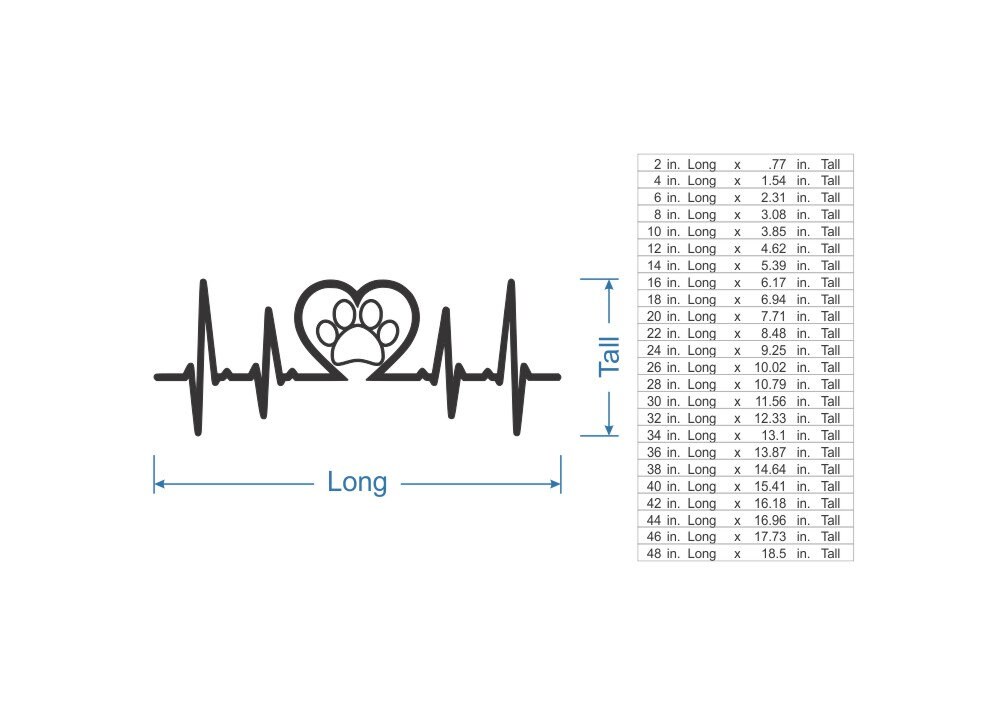 Wooden Sign heart Beat Monitor Love Paw Cut Out | Etsy