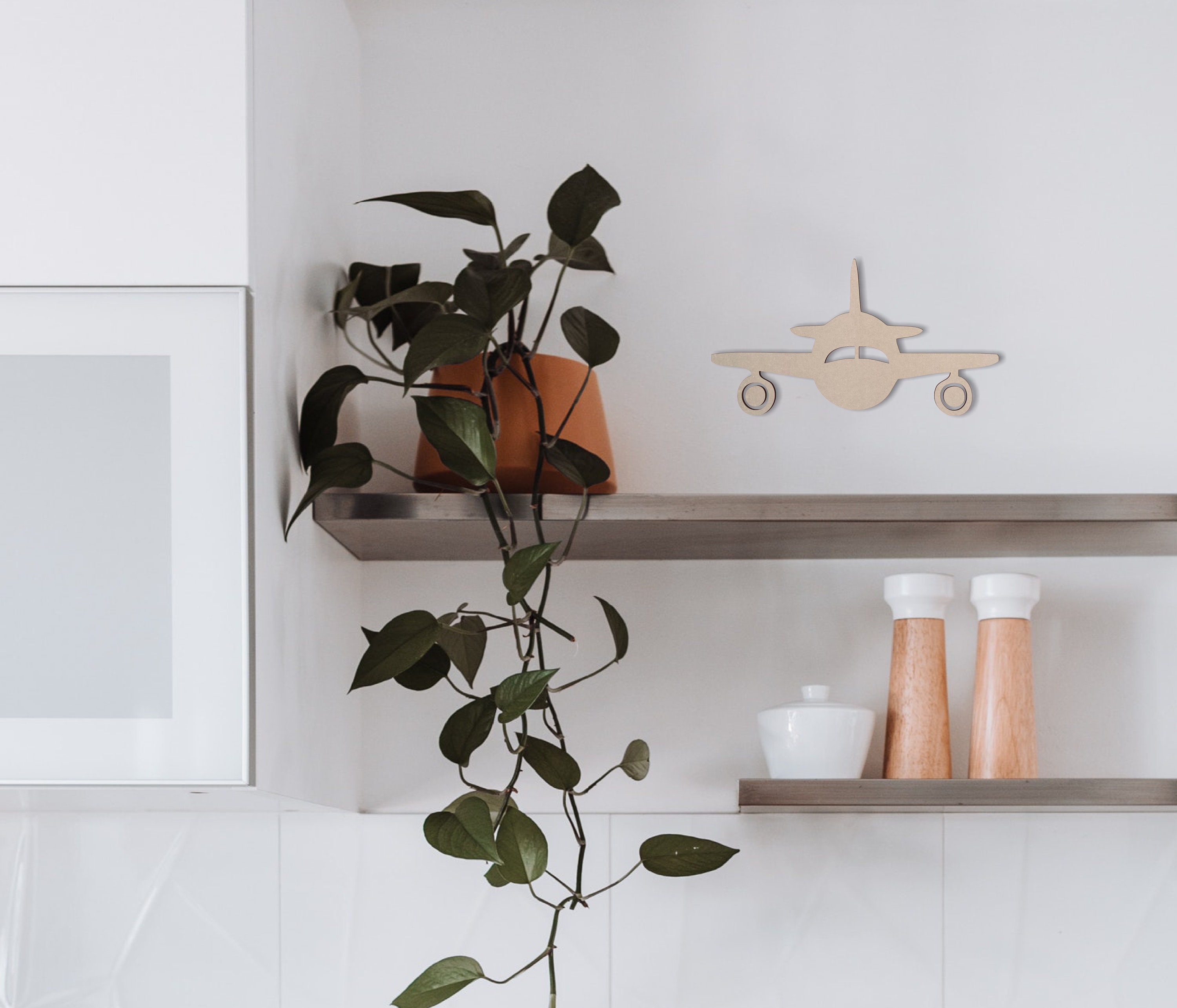 Unfinished Wooden Airplane Cutout: MDF Wall Decor, DIY Craft - Etsy