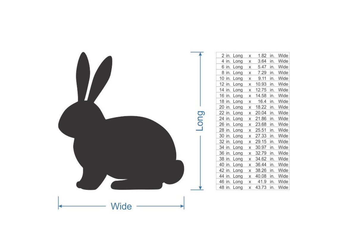 Wooden Shape Rabbit Rabbit Wooden Cutout Rabbit Wall Art - Etsy