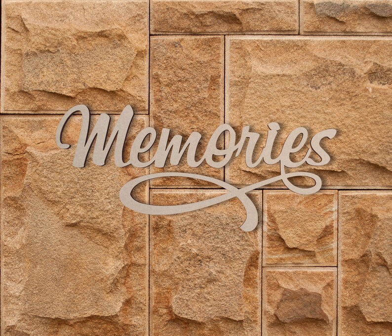 MEMORIES Wall Decor Word Cutout Home Decor Unfinished and - Etsy