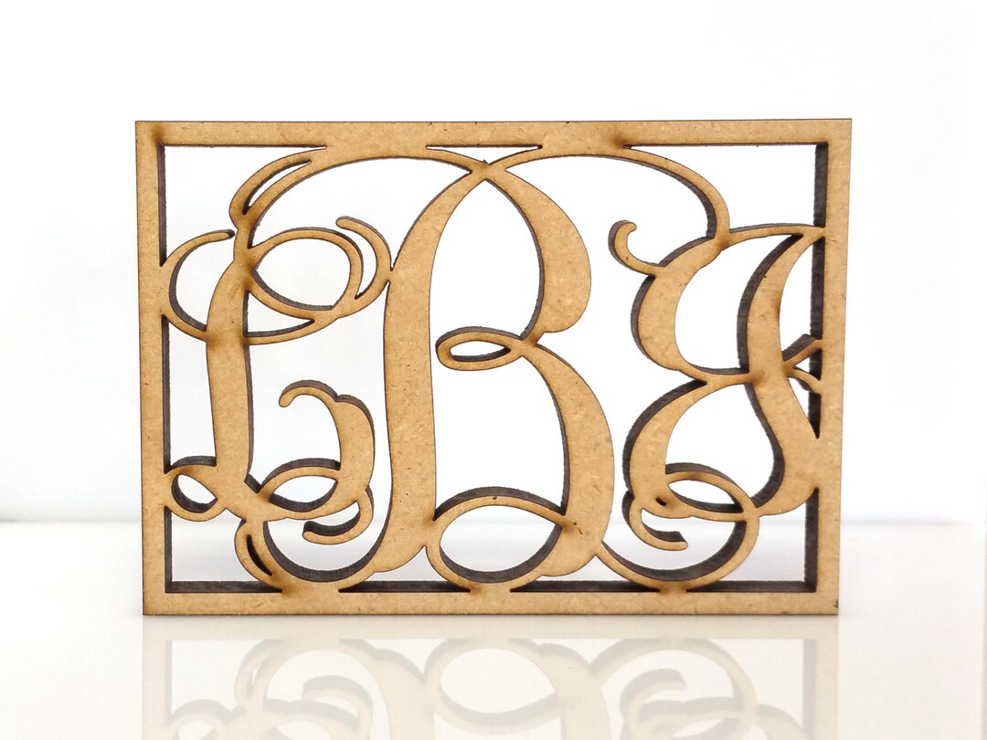 Get It FAST 3 Letter Wooden Monogram UNPAINTED, 2" - 42" Large Wooden ...