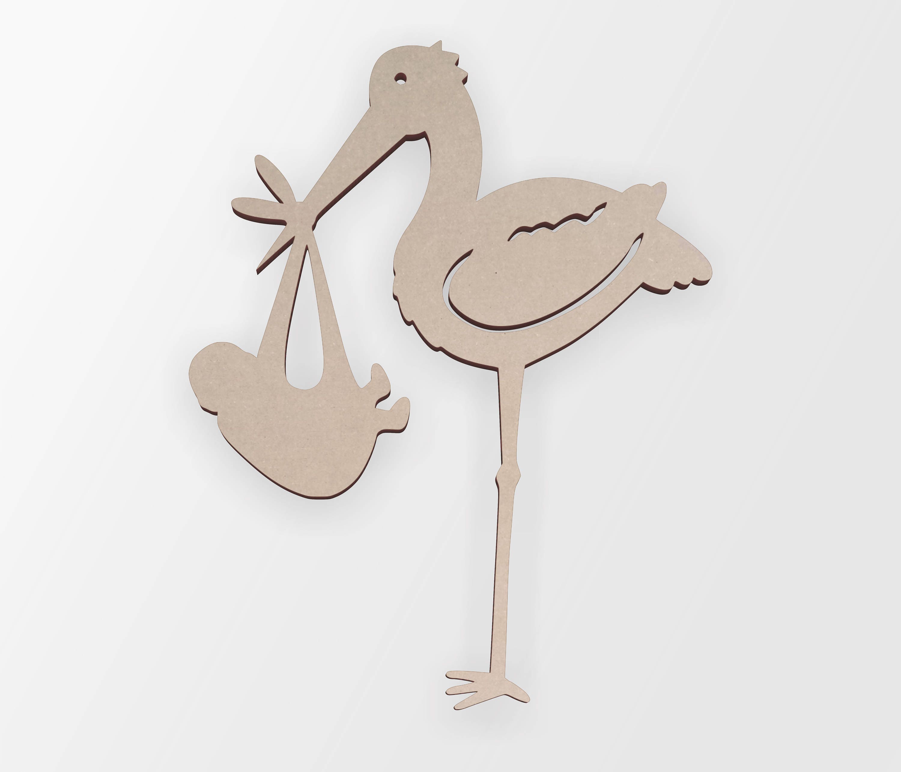 Wooden Shape Stork Baby Shower Decor Wooden Cutout Wall Art - Etsy