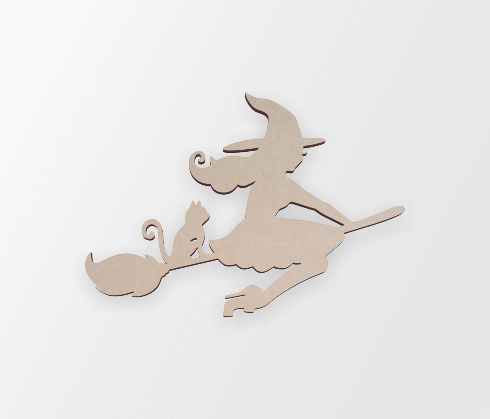 Wooden Halloween Decor Witch on Broom Cutout Home Decor - Etsy