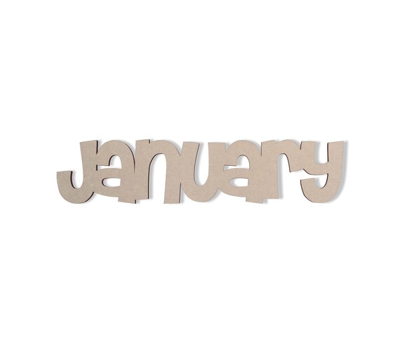 Word Cutout january Cutout Home Decor - Etsy