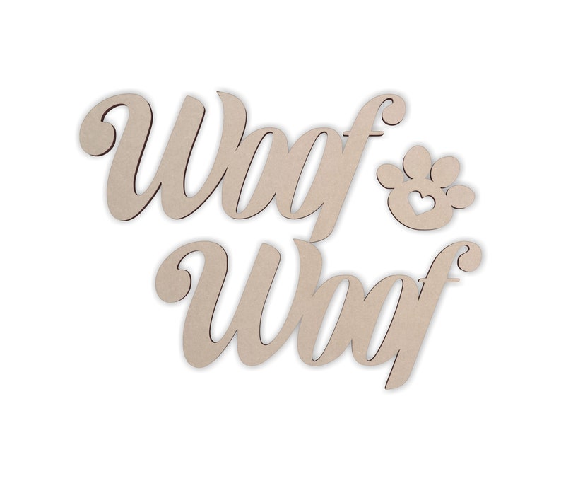 Wall Words woof Woof Gift for Dog Lovers DIY - Etsy
