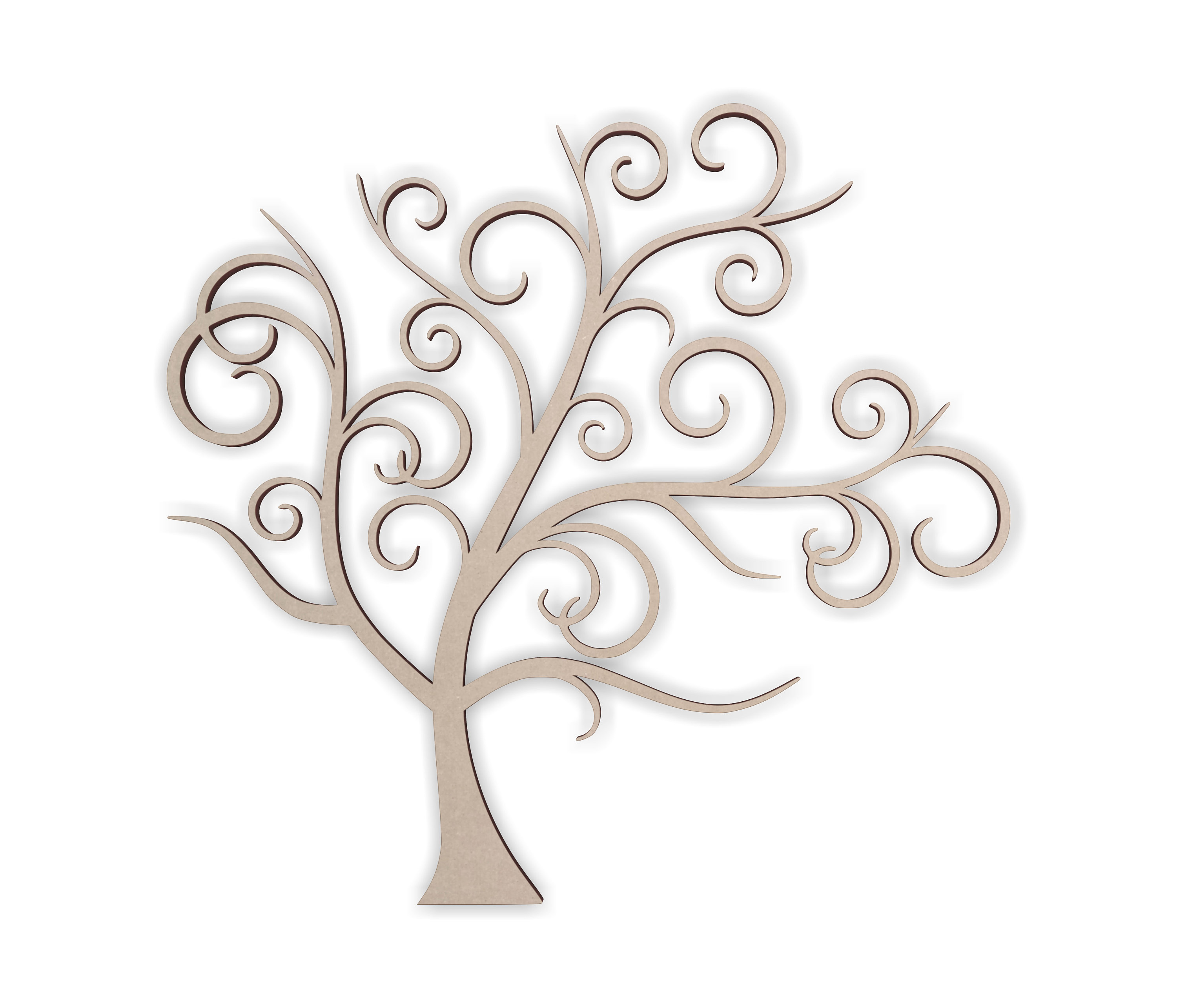 Wooden Shape Tree Flourish Decor for Weddings Wooden Cutout - Etsy
