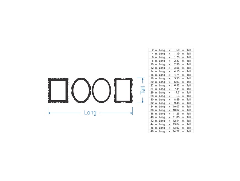 Wooden Rectangle Frame Set 4 Frames Cutout Home Decor - Etsy