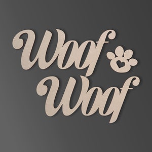Wall Words "woof Woof" - Gift for Dog Lovers - DIY Birthday Gift ...