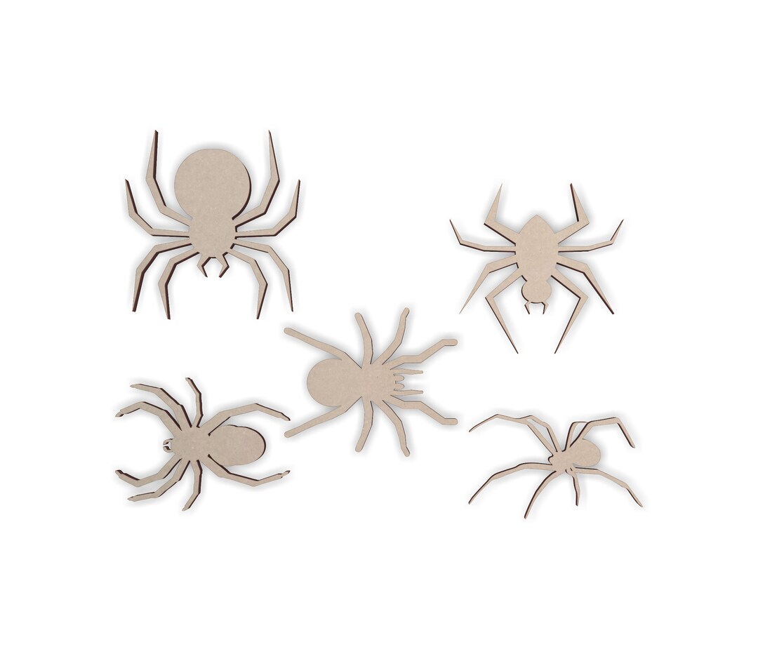 Spider Halloween Animal (set of 5) Halloween Wooden Cutout, Spooky Wall ...