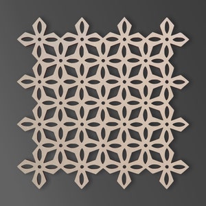 Geometric Mandala Wood Lattice Panel: Wall Art Trellis - Etsy