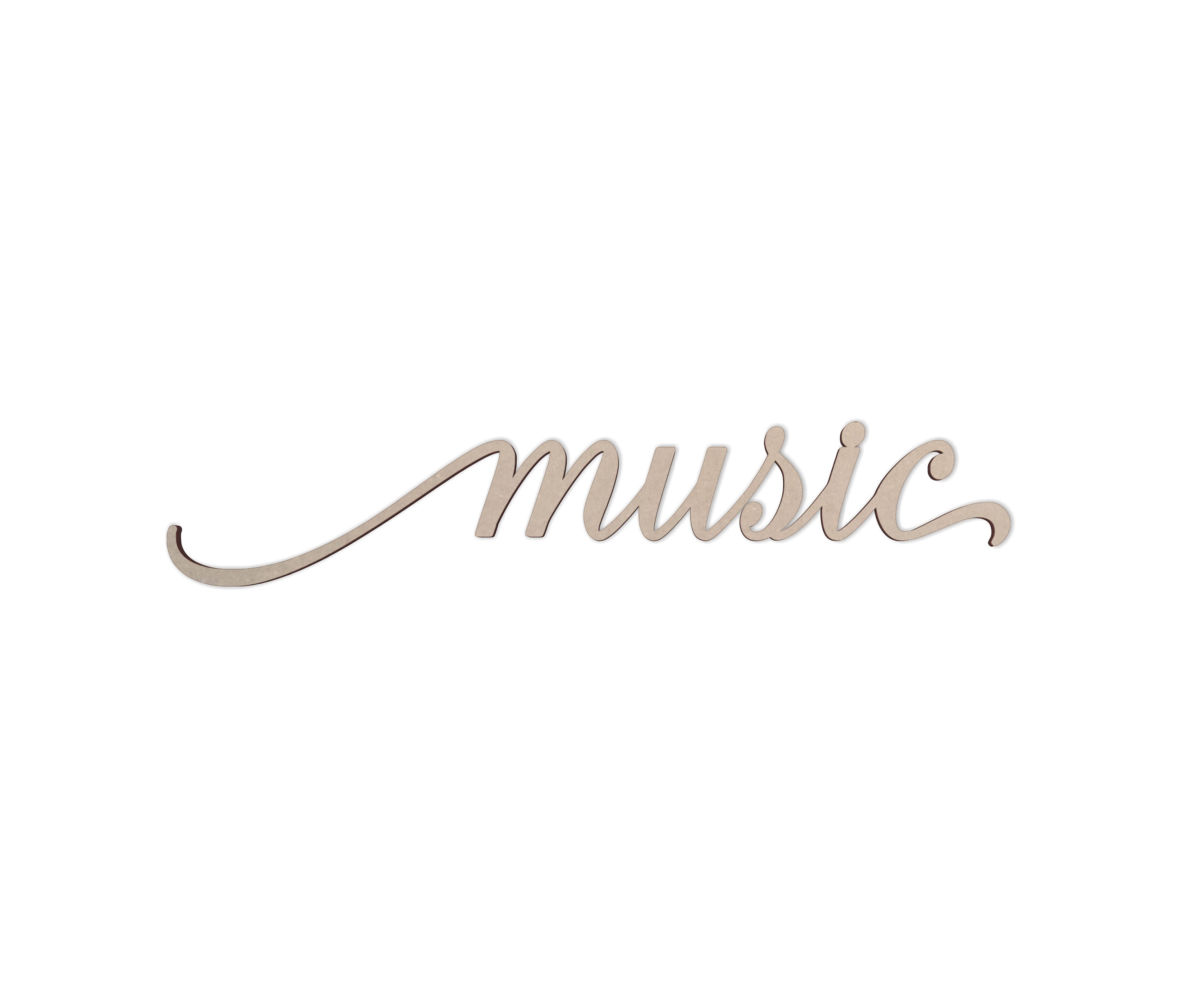 The Word Music In Cursive