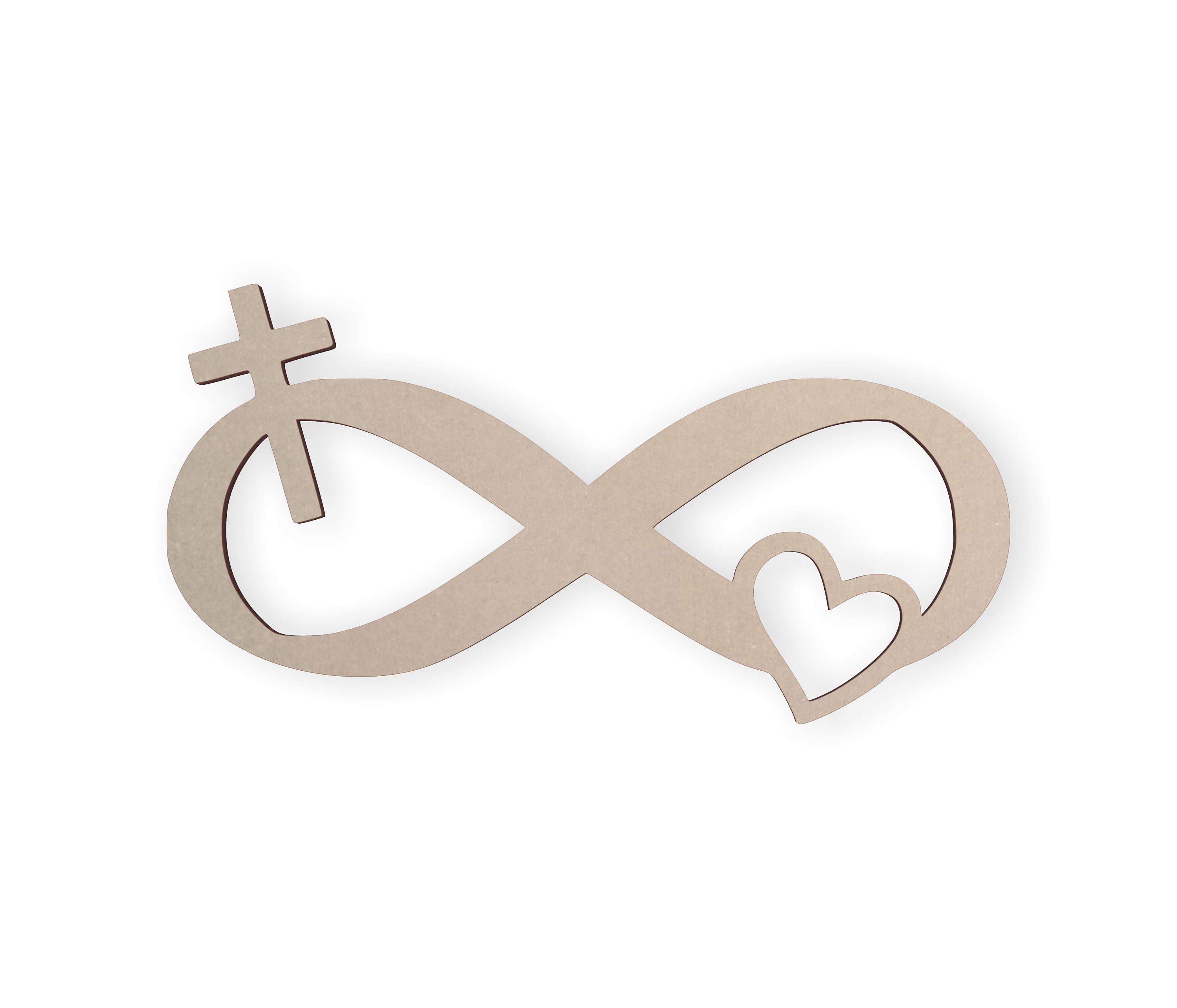 Wooden Sign Infinity Cross and Heart Wooden Cut | Etsy