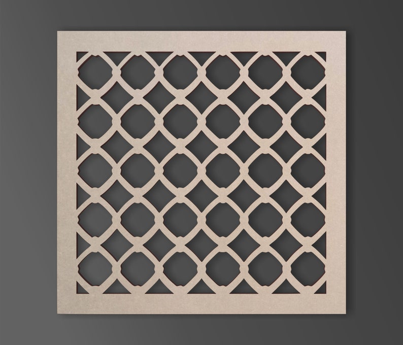 Wood Diamond Lattice Panel: Mandala Wall Art, Trellis Overlay - Etsy