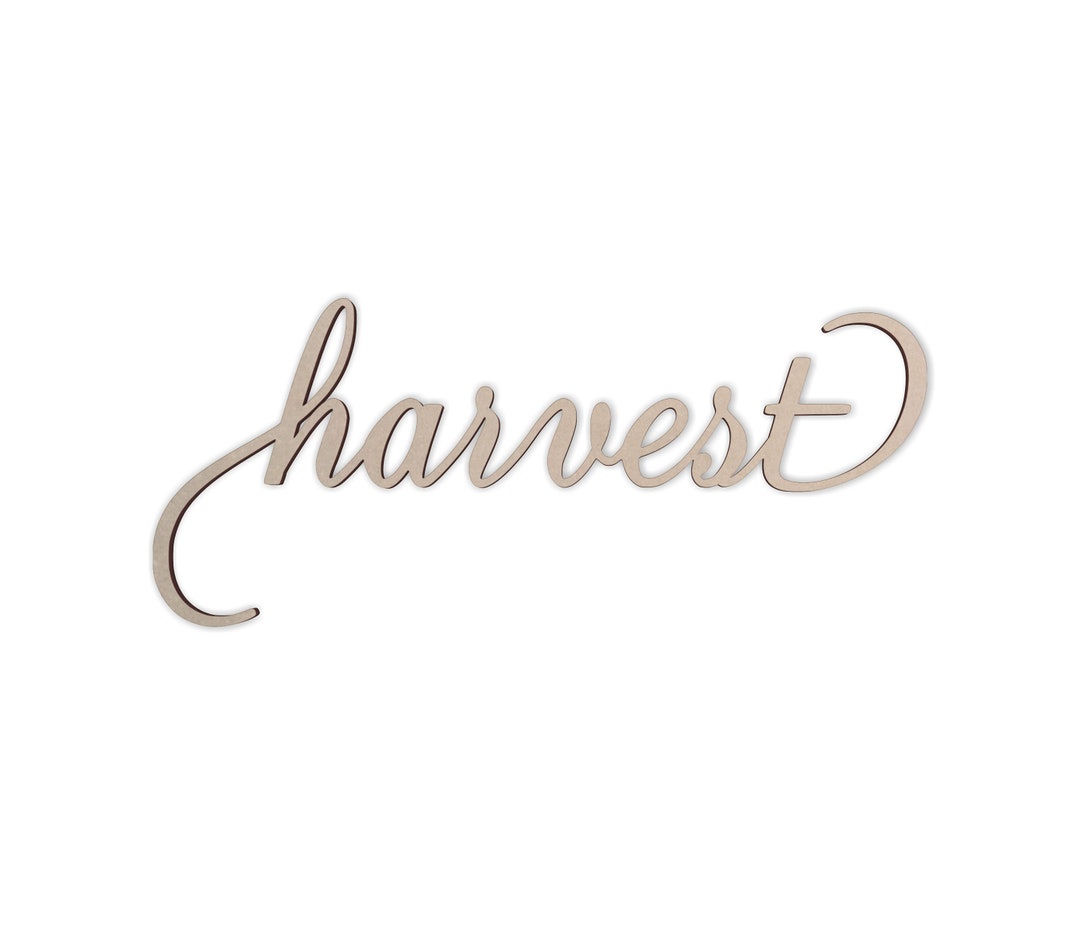 Wooden Word Art "harvest" - Cutout, Home Decor, Unfinished and ...