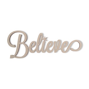 Believe Wall Decor Word - Cutout, Home Decor, Unfinished and Available ...