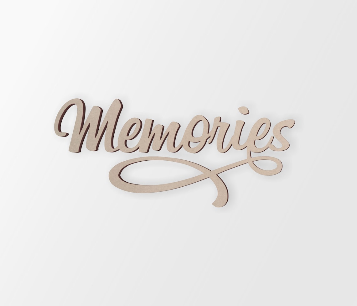 MEMORIES Wall Decor Word Cutout Home Decor Unfinished and - Etsy