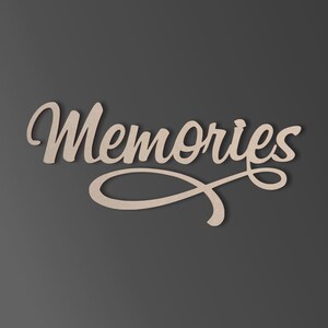 MEMORIES Wall Decor Word - Cutout, Home Decor, Unfinished and Available ...