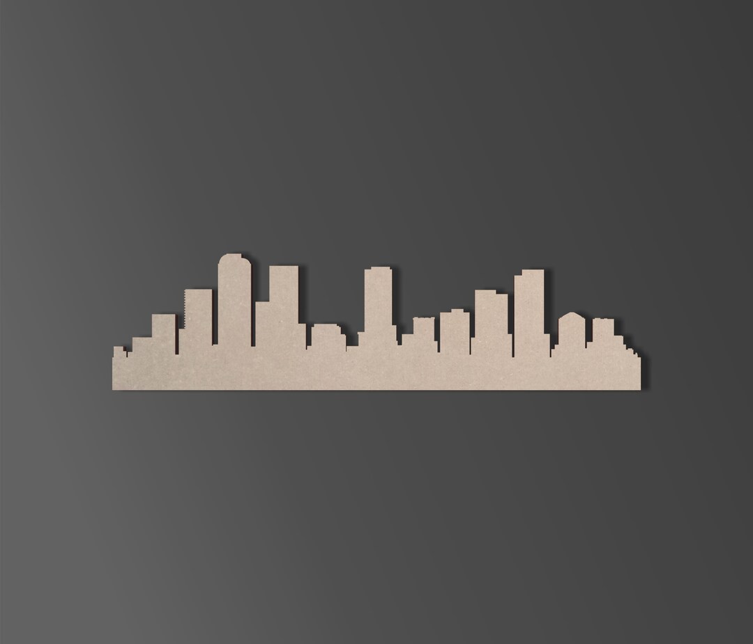 Wooden Shape Denver Skyline, Wooden City Cutout, Wall Art, Home Decor ...