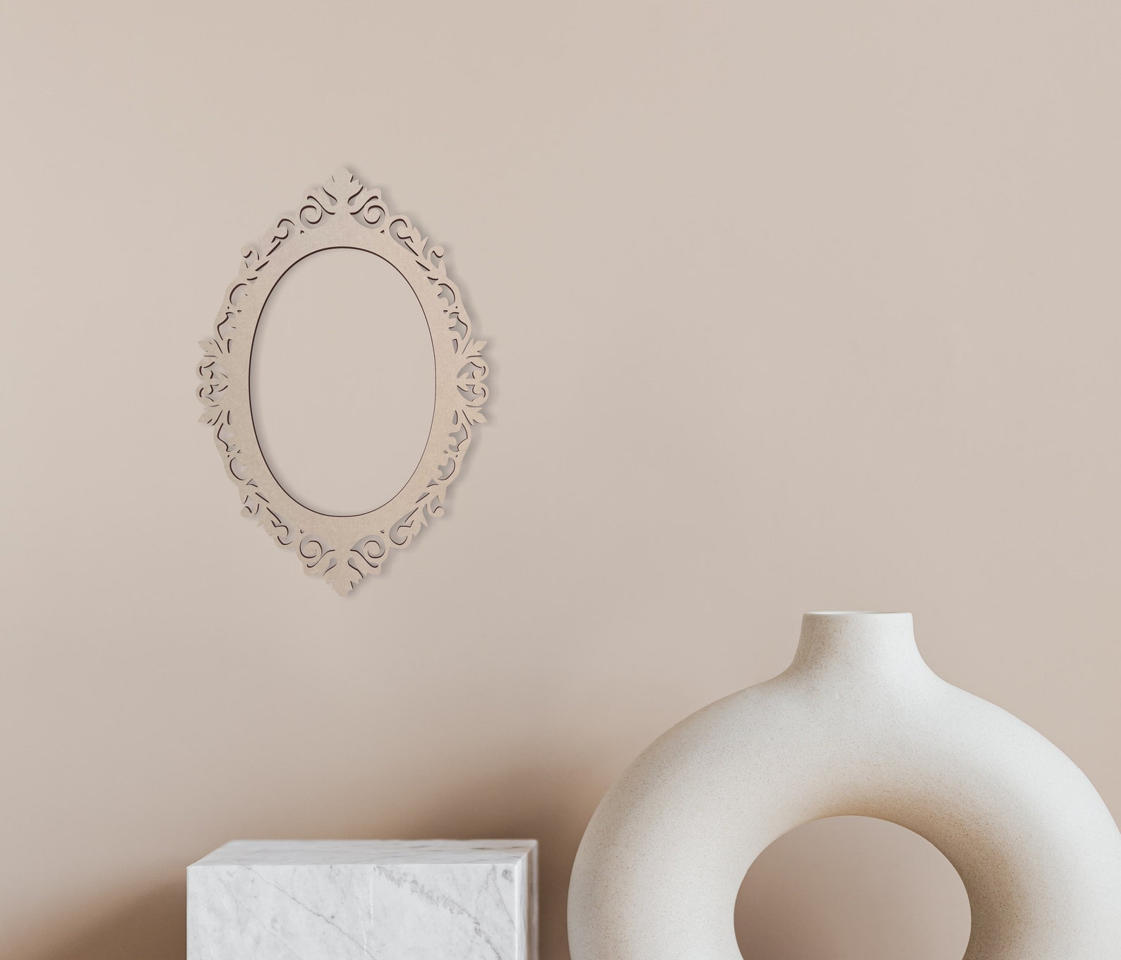 Wooden Oval Frame Cutout Decorative Frame Home Decor - Etsy