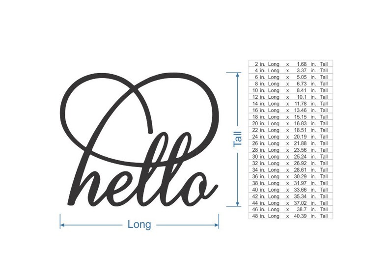 Wall Decor Word Cutout hello Cutout Home Decor - Etsy
