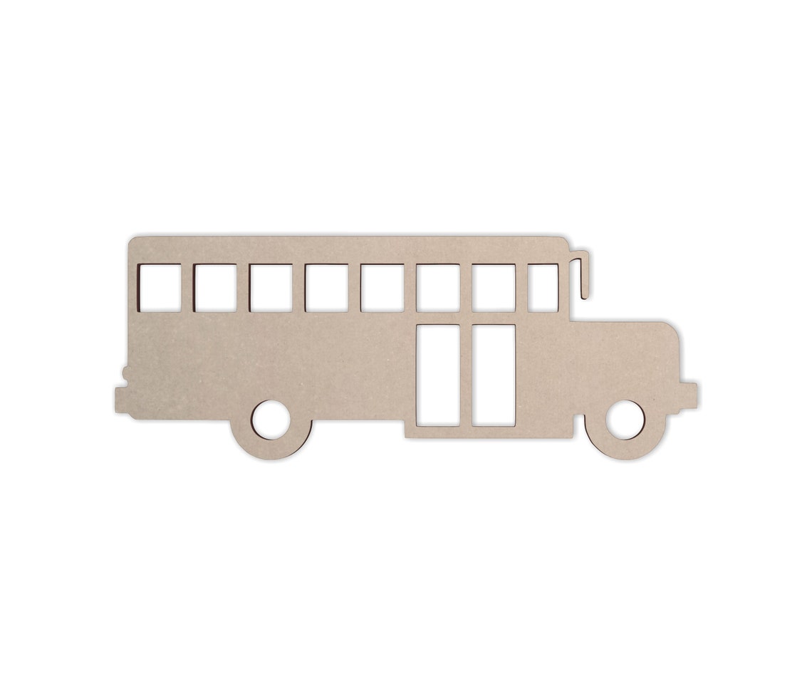 Wooden Shape School Bus School Bus Decor Wooden Cutout Wall - Etsy