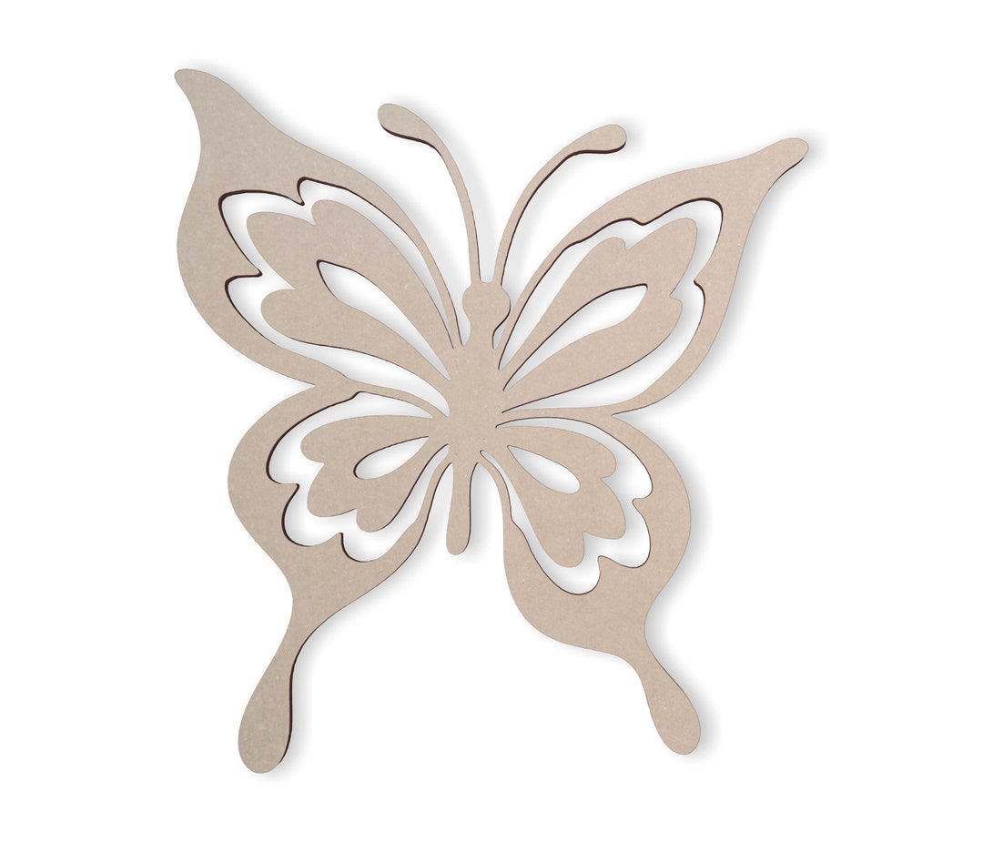 Wooden Butterfly Cutout: Unfinished MDF, Nursery Wall Decor - Etsy