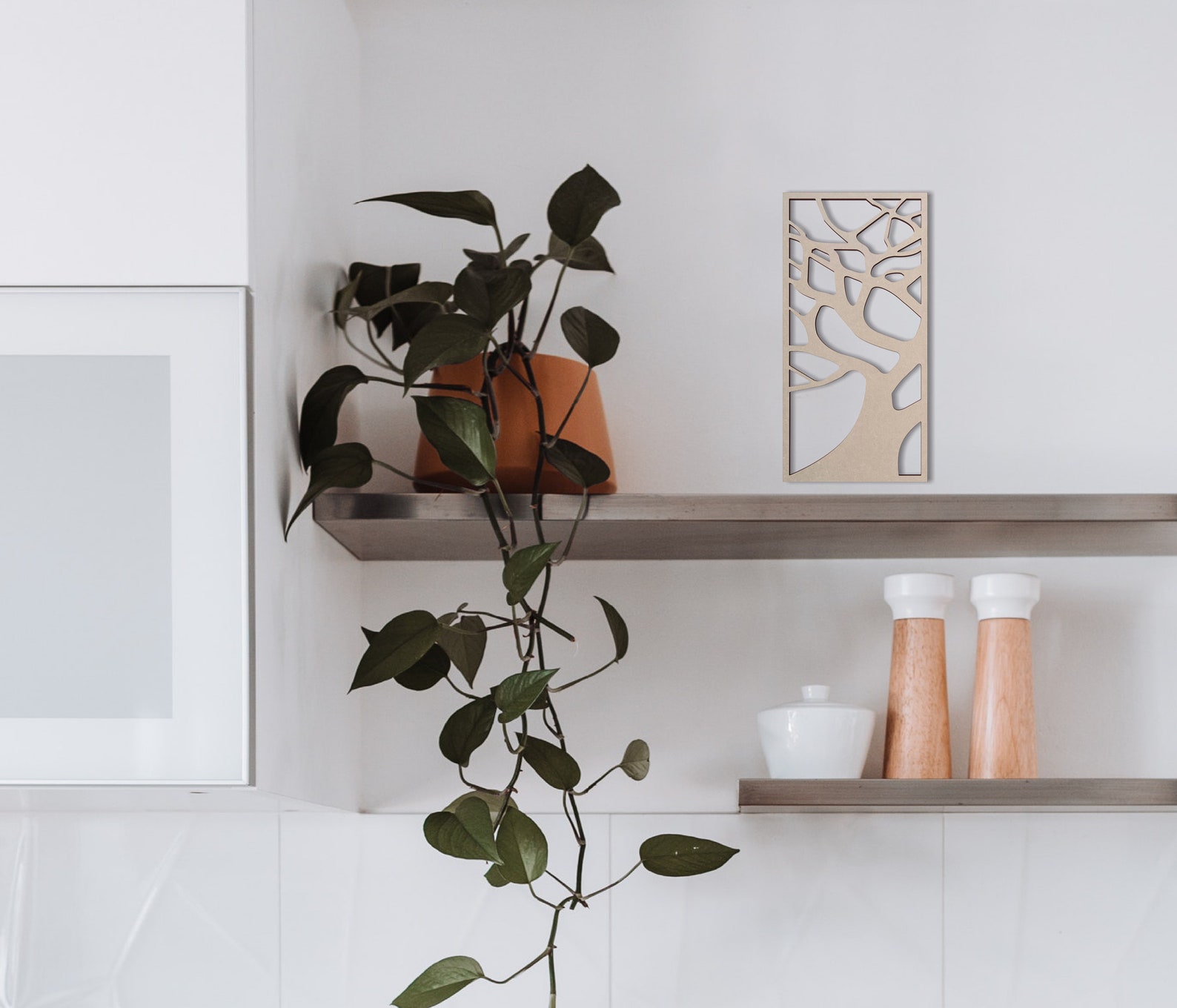 Wooden Tree Branch Panel Mandala Wall Art for Home Decor - Etsy