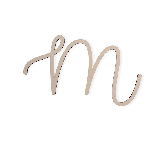 Decorative Letter M Cursive Wooden Letters By Jess And Jessica