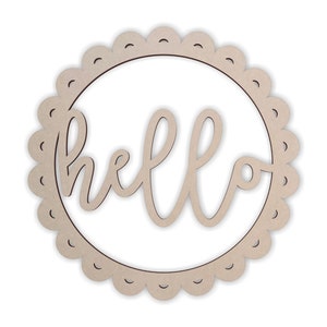 Wooden Sign "hello" - Cutout, Home Decor, Unfinished and Available From ...