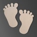 Wooden Feet Cutout Home Decor Beach Decor Kid's Room - Etsy