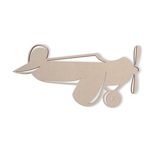 Unfinished Wooden Airplane Wall Art: MDF Plane Decor - Etsy