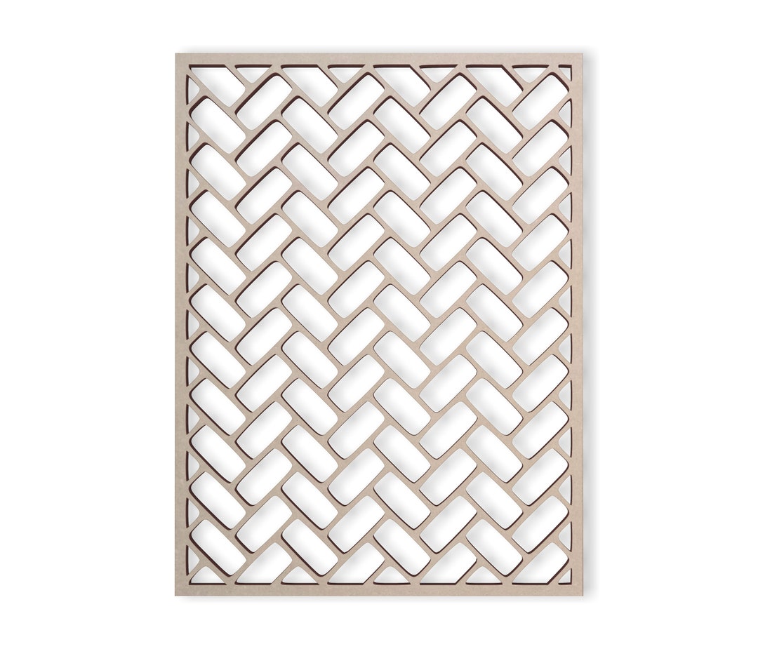 Wood Fishbone Lattice - Mandala Wall Art for Home Decor, Wall Panels ...