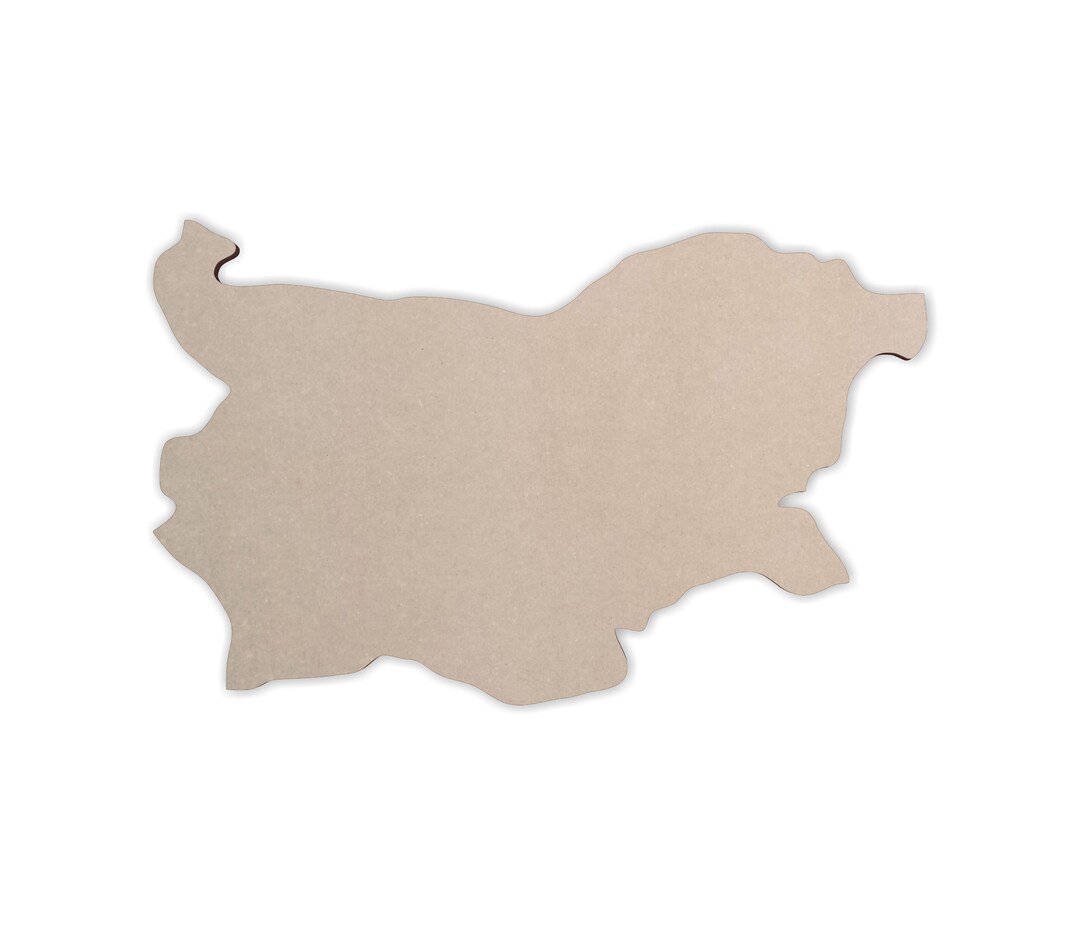 Wooden Bulgaria Shape: Laser Cut Country Wall Art - Etsy